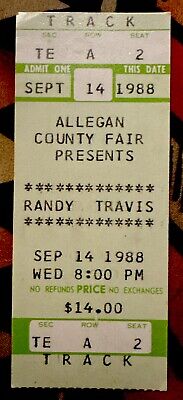 RANDY TRAVIS - I TOLD YOU SO - SEPTEMBER 14, 1988 - ALLEGAN COUNTY FAIR ...