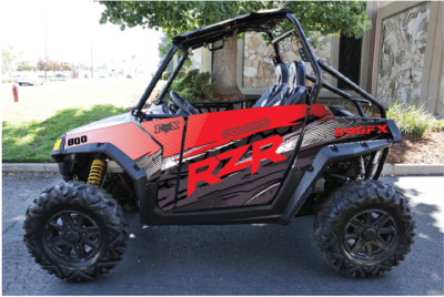 2007 - 2010 Polaris RZR 800 Graphics Kit D49-4 Red | eBay