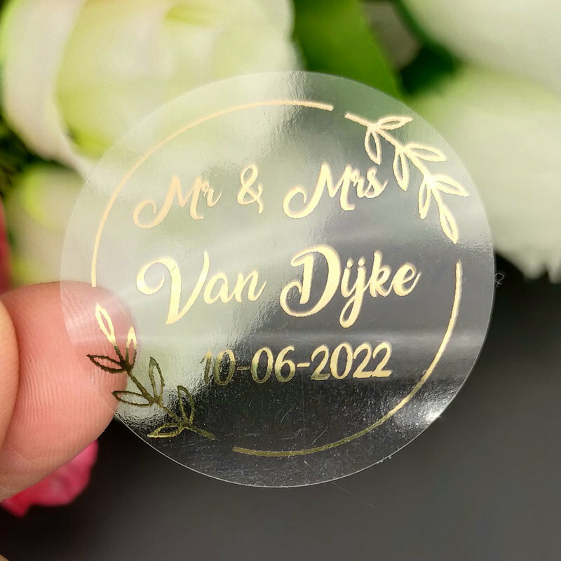 Transparent Sticker Wedding Wedding Ready Foil Printed Transparent