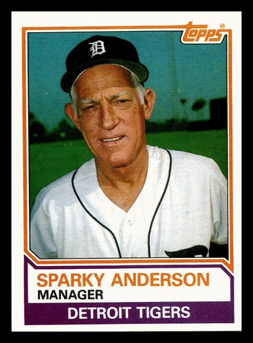 Sparky Anderson HOF 1983 Topps #666 Detroit Tigers Near Mint NM | eBay