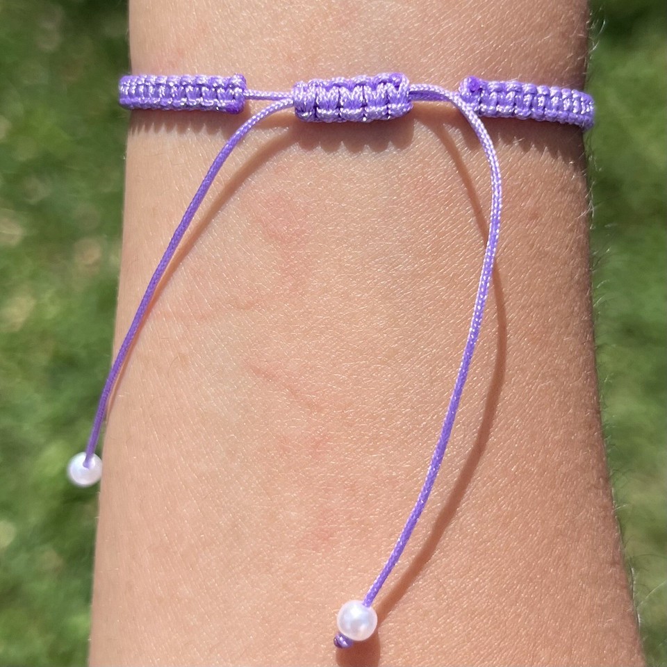 Lavender Threaded Gold Plated Butterfly Charm Bracelet | eBay