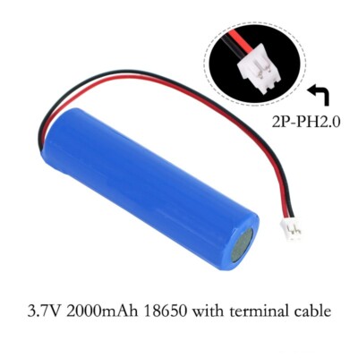 3.7V Rechargeable Battery 2200 mAh Cell Emergency Lighting With Plug PH ...