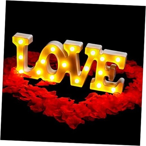 Valentine's Day Love Light up Sign 17.7 x 7 Large LED Love Letter ...