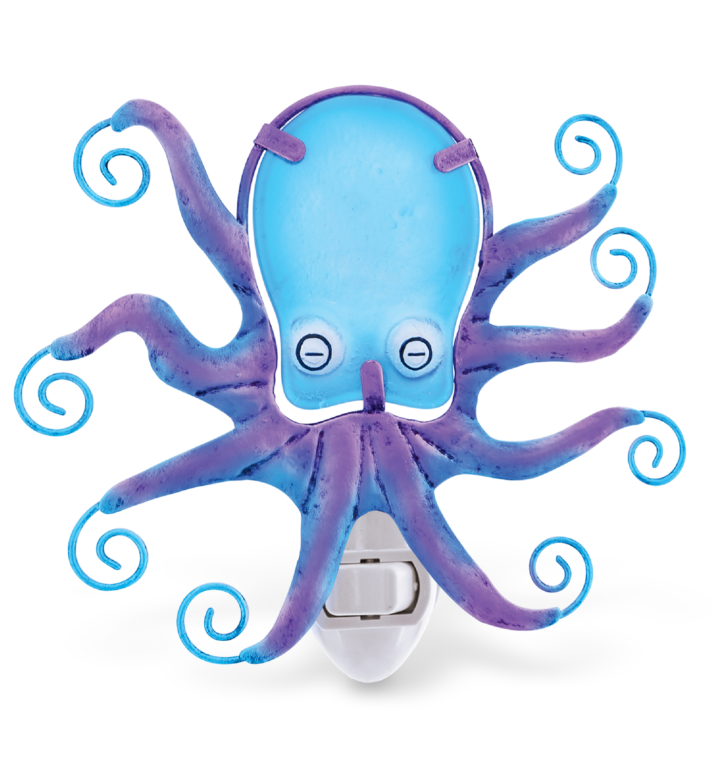 CoTa Global Octopus Night Light With Switch, Hand Made Glass Decor - 4. ...