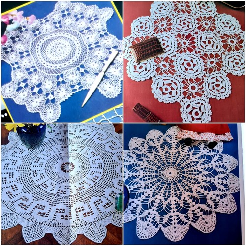 1970s Filet Wheat Irish Venetian Greek Key Cobweb Art of Crochet 2 ...