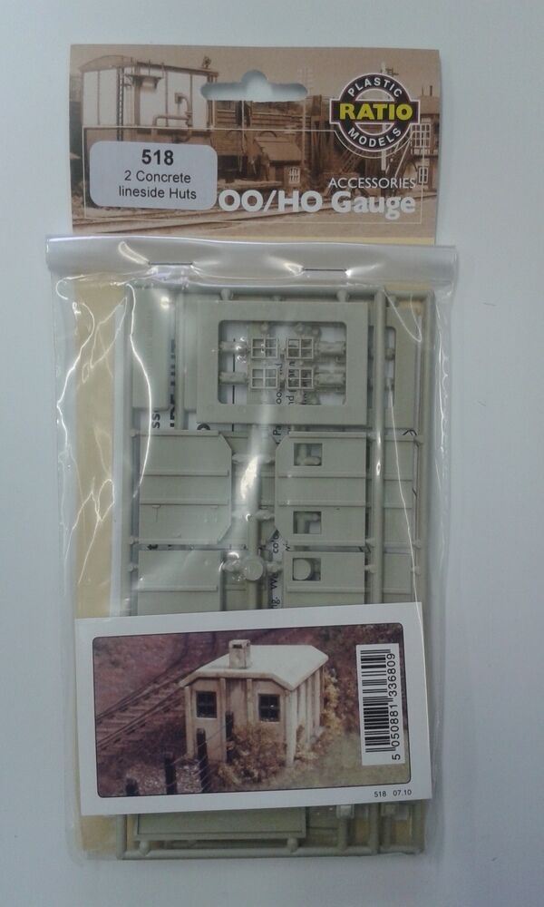 Concrete Lineside Huts SR style (2) - Ratio 518 - OO/HO Building Kit | eBay