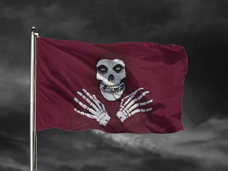 CRIMSON GHOST Skeleton Flag HORROR punk rock PIRATES misfits FIENDS ...
