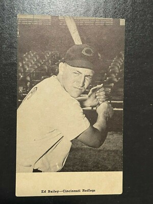 1955 Cincinnati Reds Team Issued Postcard Ed Bailey Postcard | eBay