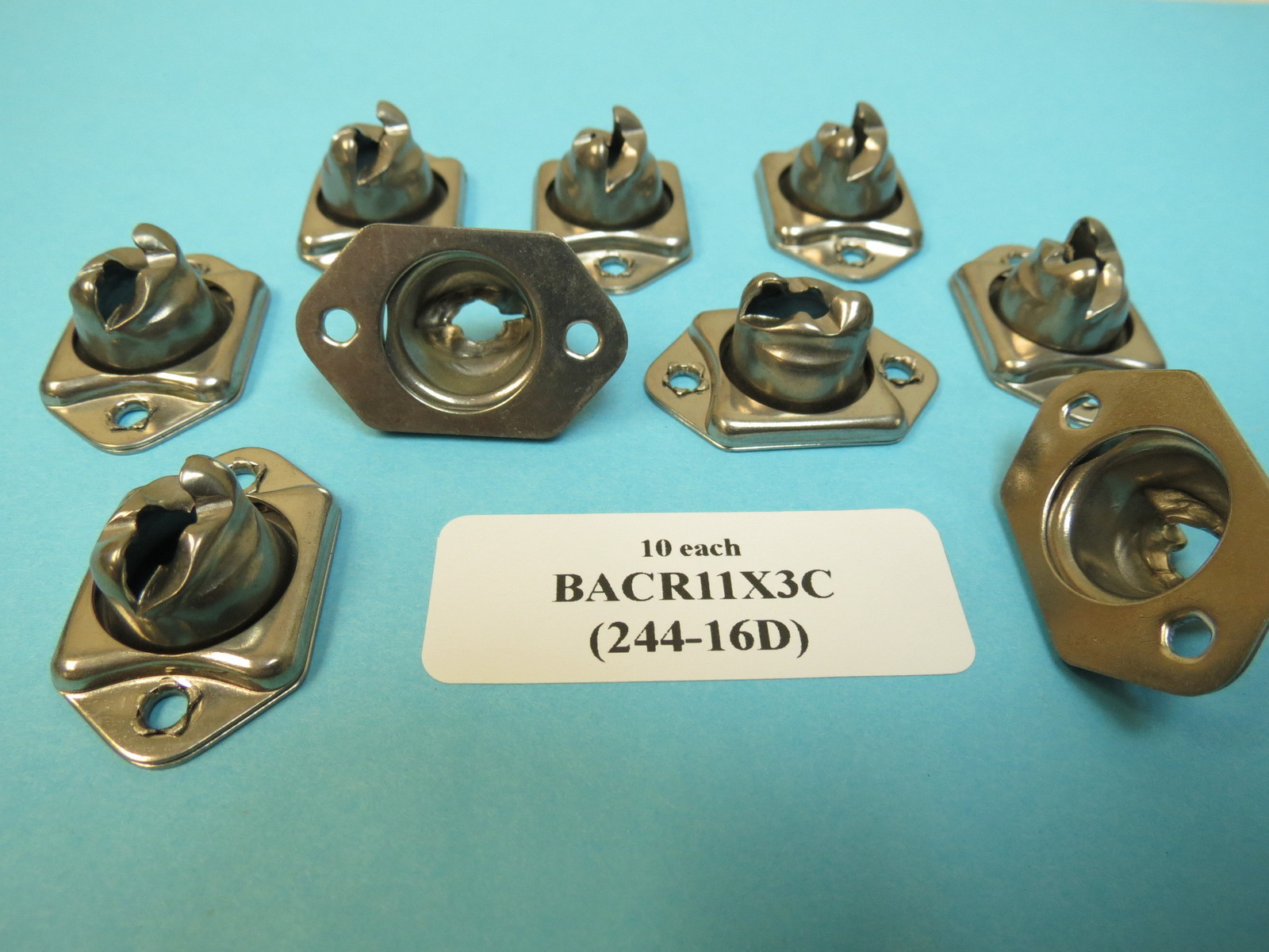 (10) 1/4 Turn S.S. Camloc 244-16 D Floating Receptacle Turnlock Boeing ...