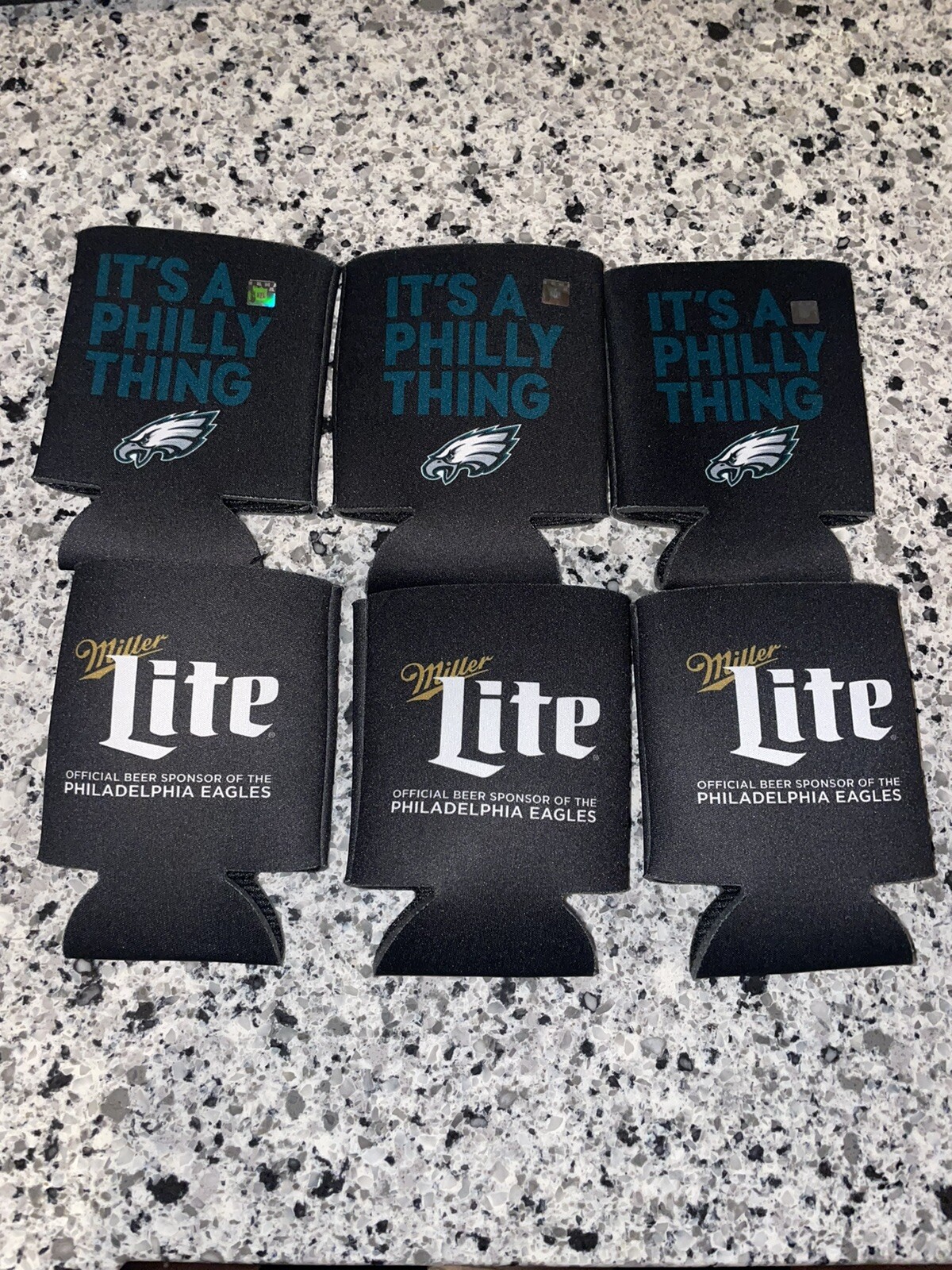 PHILADELPHIA EAGLES MILLER LITE BEER CAN KOOZIE (Lot of 6) New ...