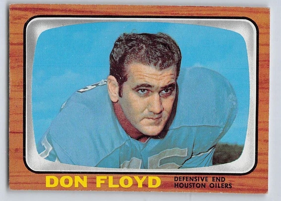 1966 DON FLOYD - Topps Football Card - # 54 - HOUSTON OILERS | eBay