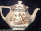 ADAMS ENGLAND ANTOINETTE TEAPOT 42 OZ MULTI COLOR SCENE & BROWN ...
