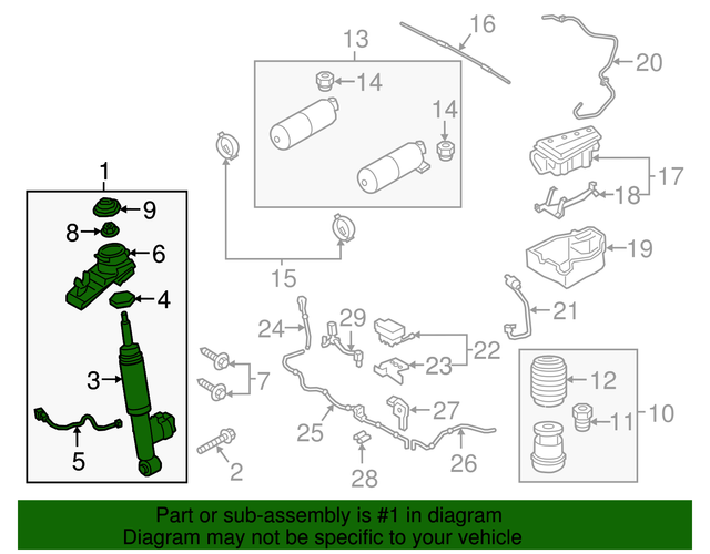 Genuine Volvo 31658382 | Shock Absorber Part # 1 on Picture for sale ...