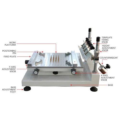 High Precision Screen Printing Table Manual, Manual Printing Solder ...