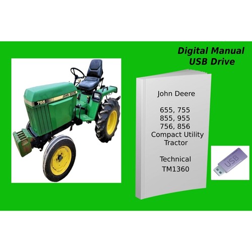 John Deere 655 755 855 955 756 856 Compact Utility Tractor Technical ...