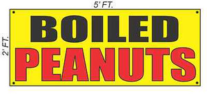 BOILED PEANUTS Banner Sign Yellow with Red & Black | eBay