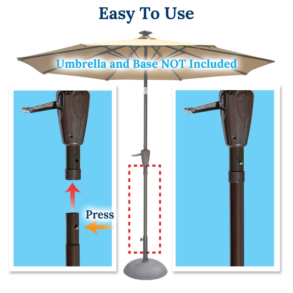Patio Umbrella Parasol Lower Bottom Pole Replacement POLE ONLY with ...