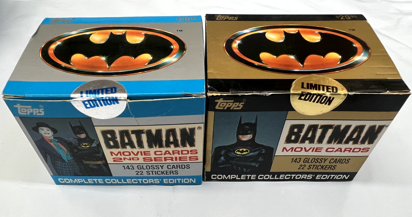 Lot of 2 1989 Topps Batman Movie cards Limited sets Series 1 & 2 ...