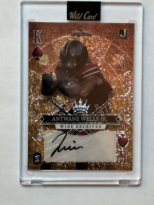 2023 Wild Card 5 Card Draw Stacked Deck Antwane Wells Jr 1/1 Auto ...