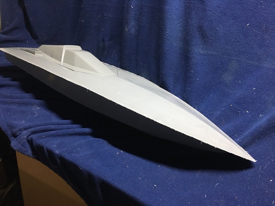 42” V HULL FIBERGLASS RC BOAT KIT W/ MARINE PLYWOOD STRINGERS & TRANSOM ...