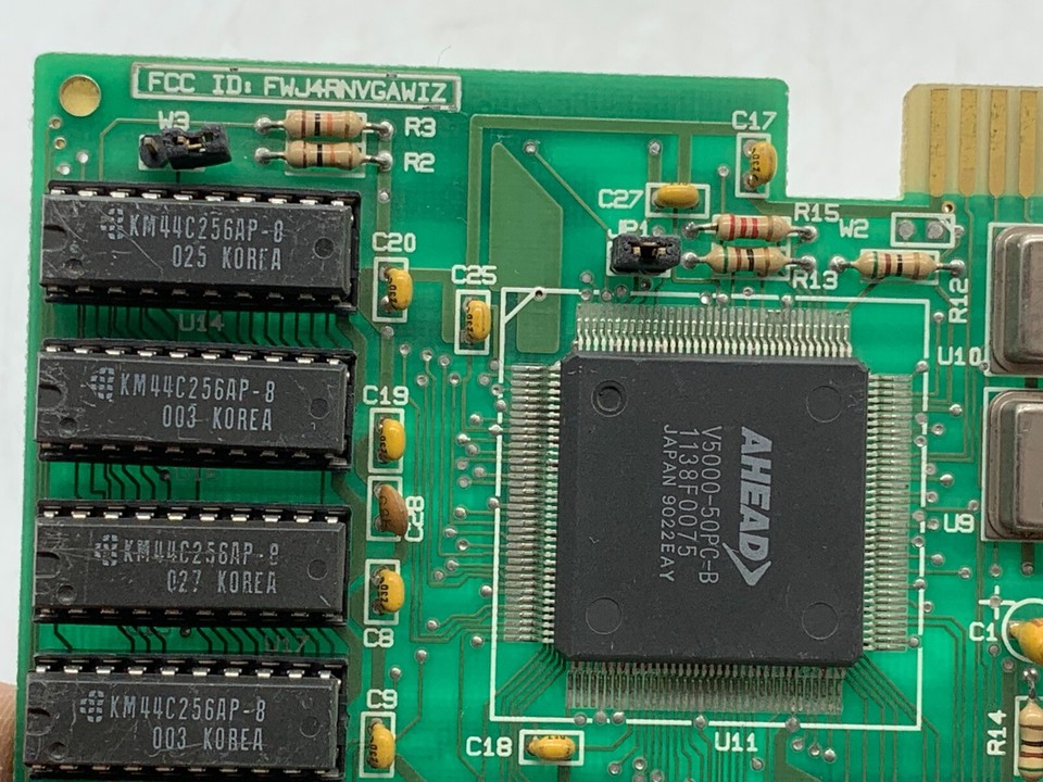 Vintage Ahead V5000 256KB DRAM 16-bit ISA VGA CARD AVGA1.02 ...