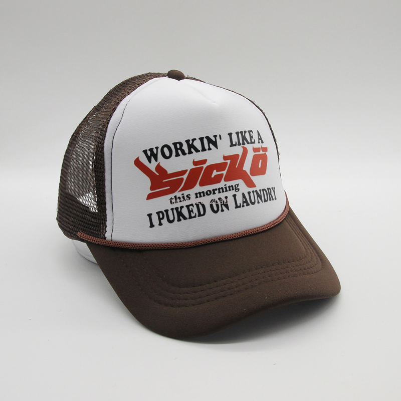 Working Like a Sicko Snapback TRUCKER HAT American retro truck IAN ...