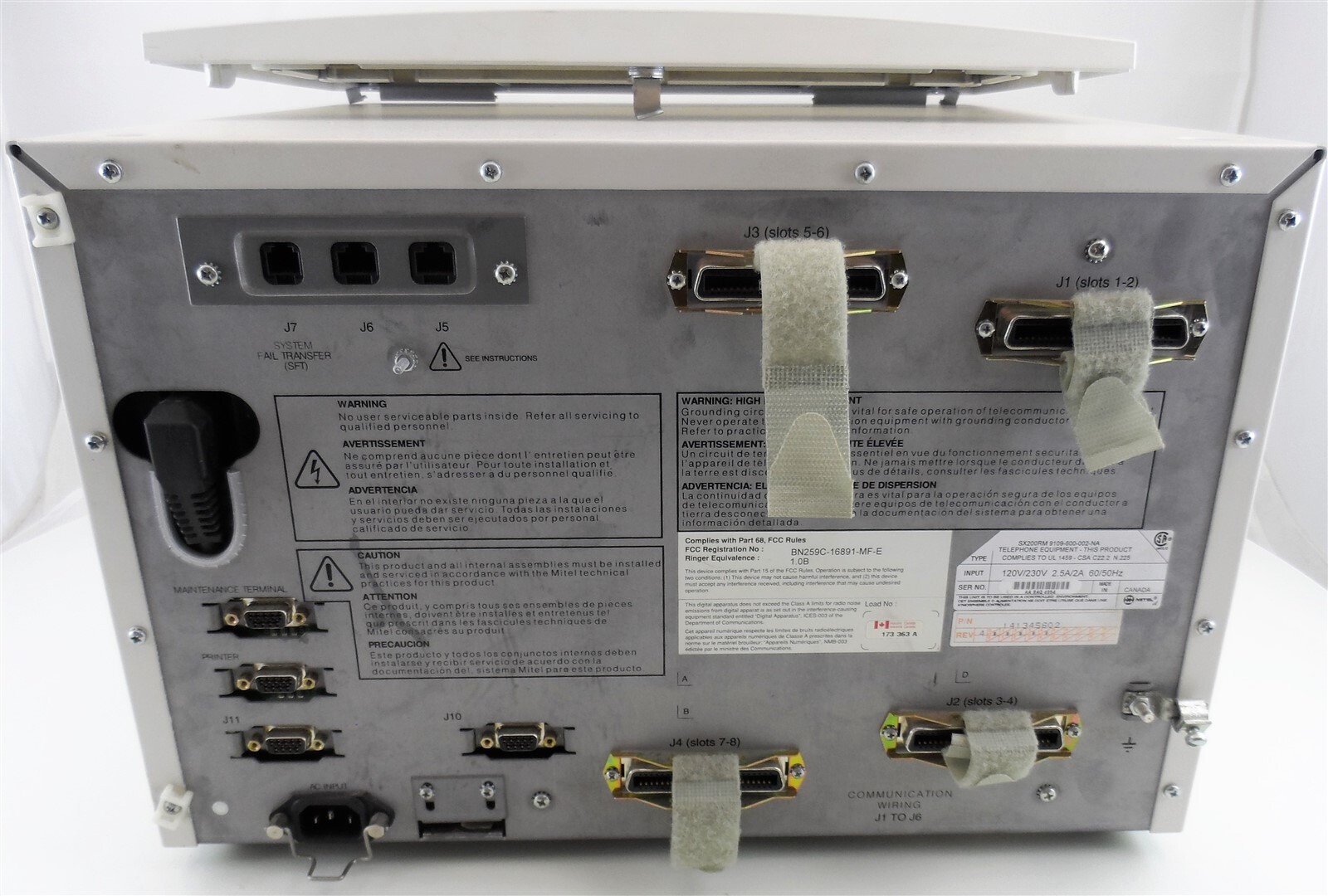 Mitel SX-200 PBX Cabinet with Control and ONS Card No Door Key for ...