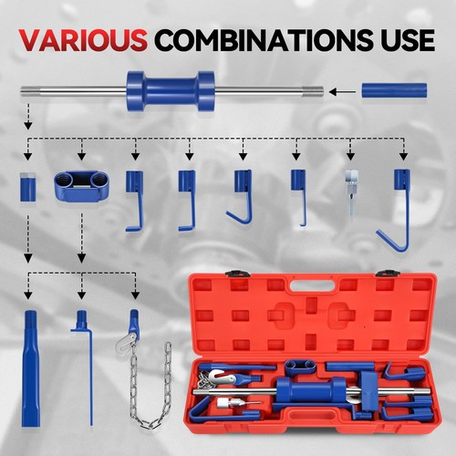 Auto Body Truck Repair Heavy Duty Slide Hammer Dent Puller Set w/ Case ...