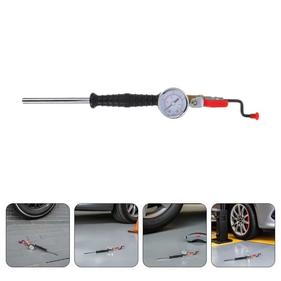2 Pcs Tire Inflation Nozzle Car Pressure Gauge Air Gauges for Tires ...