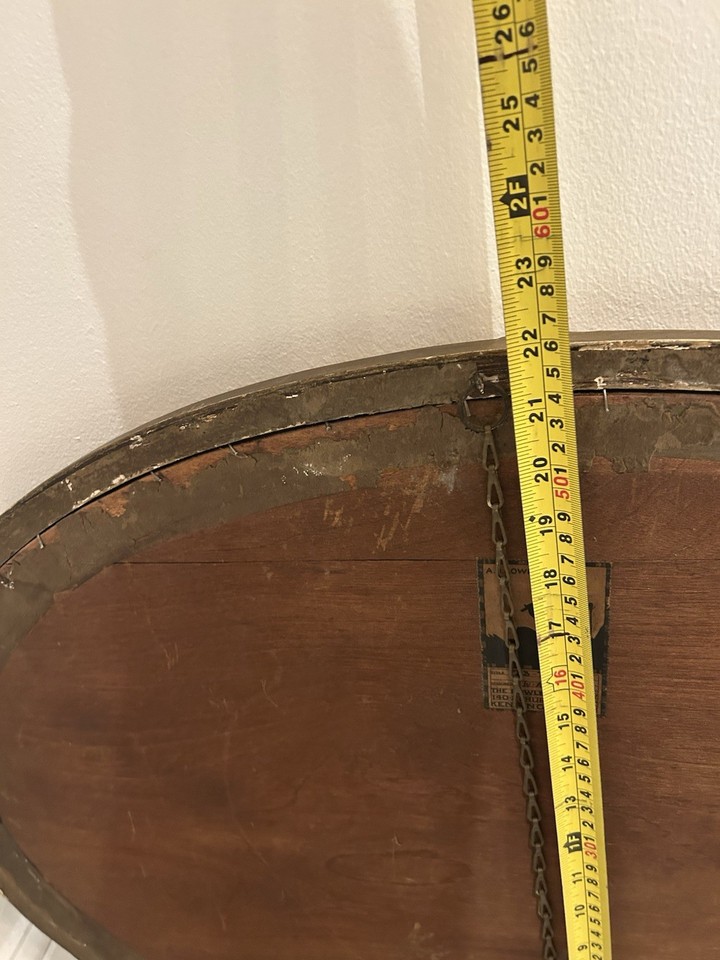 Antique A.j Rowley Late 19th/early 20th Century Gilt Framed Oval Mirror ...