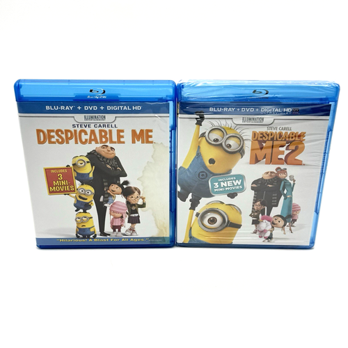 Despicable Me 1 & 2 Blu-ray DVD Digital HD Set Steve Carell Family ...