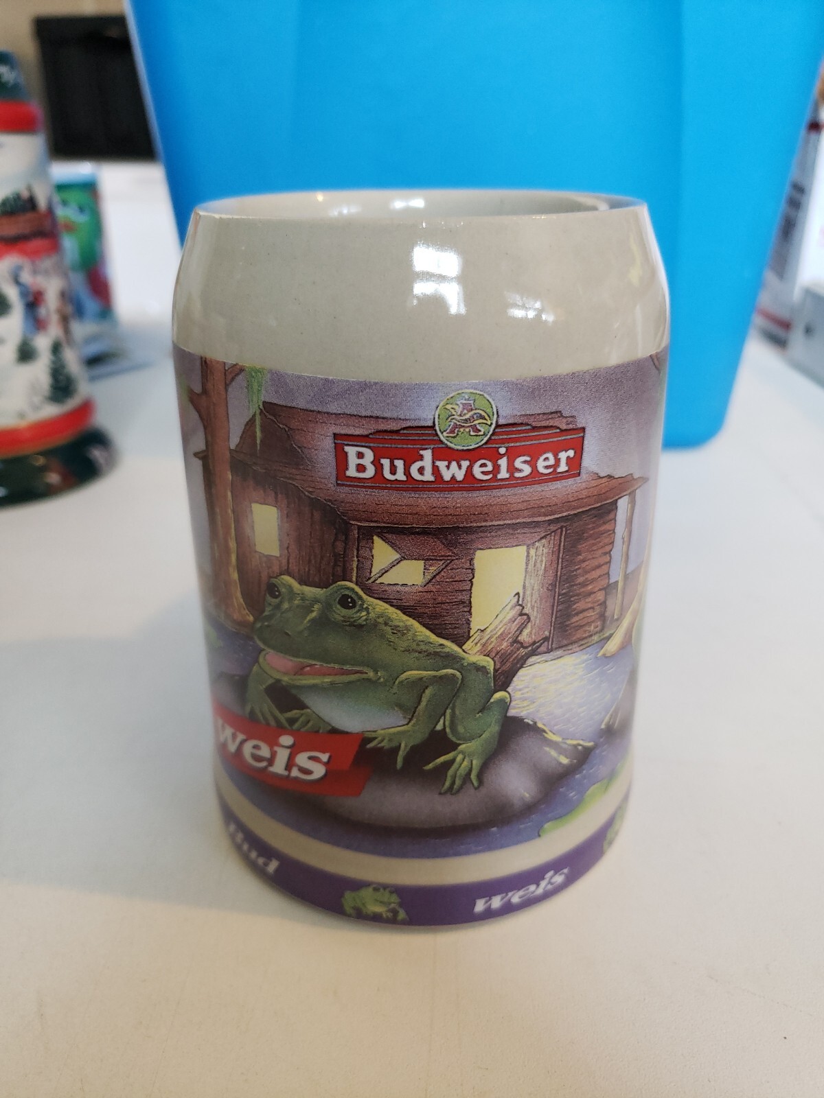 VTG 1995 Budweiser "Bud FROG STEIN" limited edition decorative 5" Tall ...