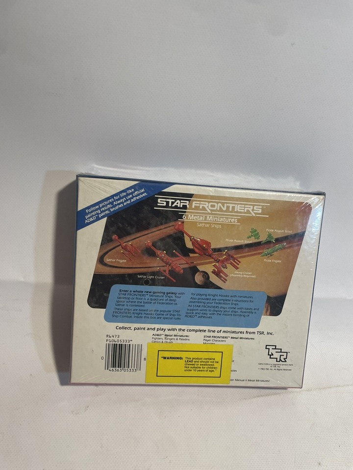 TSR Star Frontiers Metal Miniatures Box Sathar Ships TSR 5502 NEW ...