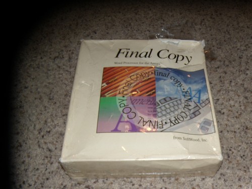 Final Copy Word Processor for the Amiga New in box | eBay