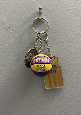 KOBE BRYANT #24 Lakers Key Chain Ring Keychain Mini Jersey Basketball ...
