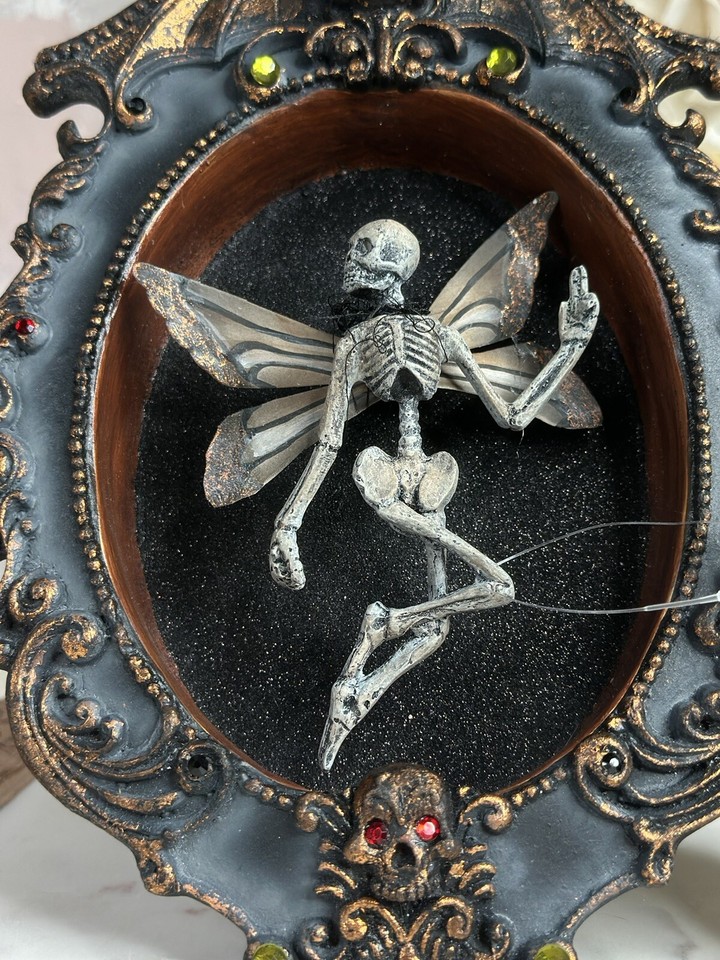 Katherine's Collection Halloween Framed Dead Fairy Oddity 3D Skeleton ...
