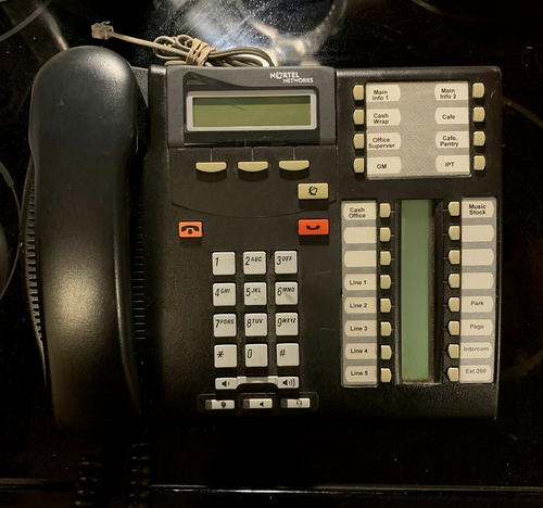 Nortel Norstar T7316e Phone NT8B27 & Lit Pack Blem Warranty Charcoal ...