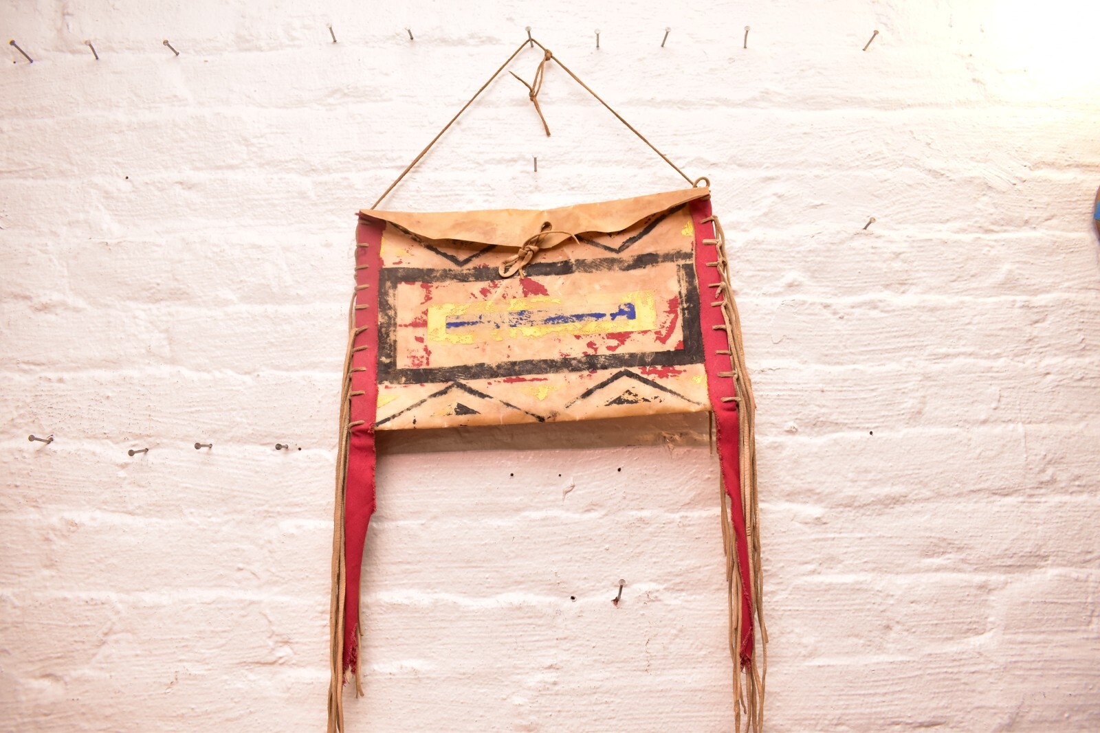 Native American Lakota Sioux Indian Painted Rawhide Parfleche Bag pouch ...