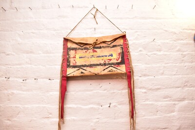 Native American Lakota Sioux Indian Painted Rawhide Parfleche Bag pouch ...