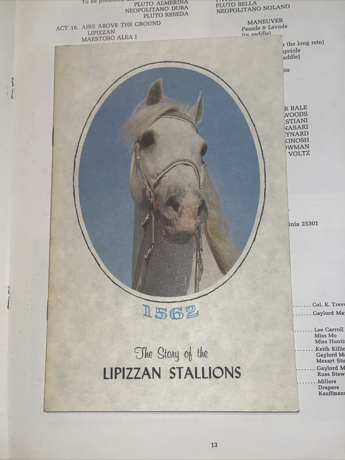 The Royal Lipizzan Stallion Show & Lipizzan Horse Story Booklet 1970 ...
