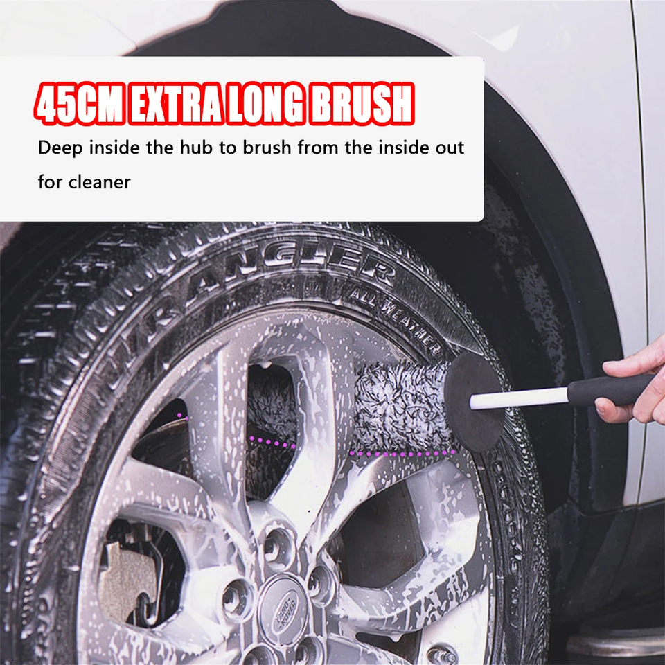 Car Alloy Wheel Cleaning Brush Tool Tire Washing Clean Soft Bristle ...