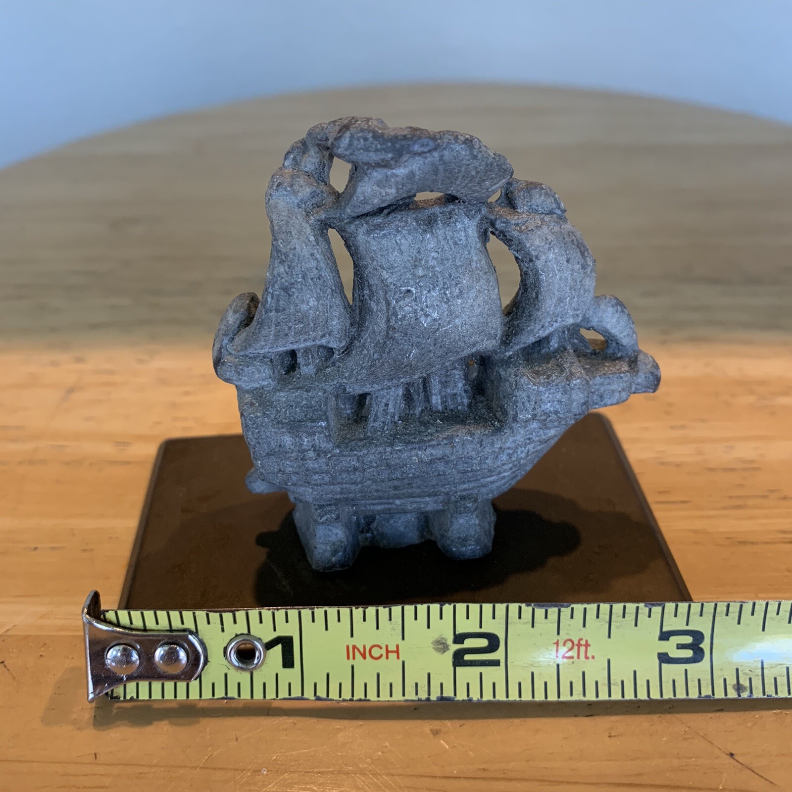 Antique MAYFLOWER Ship Boat Figurine CAST-IRON PAPERWEIGHT on Bronze ...