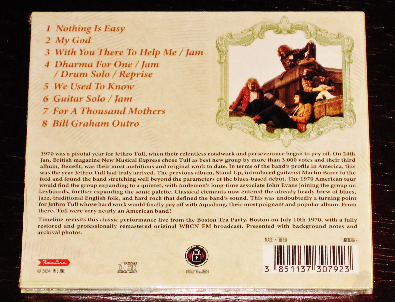 Jethro Tull: Boston Tea Party, 1970 CD 2024 Timeline EU TLNCD3079 ...