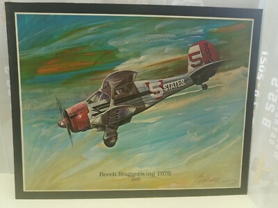 1937 Beech Staggerwing D17S Prop Reproduction Art Print US Air Attaches ...