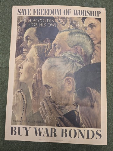 WWII Save Freedom of Worship War Bonds Poster | eBay