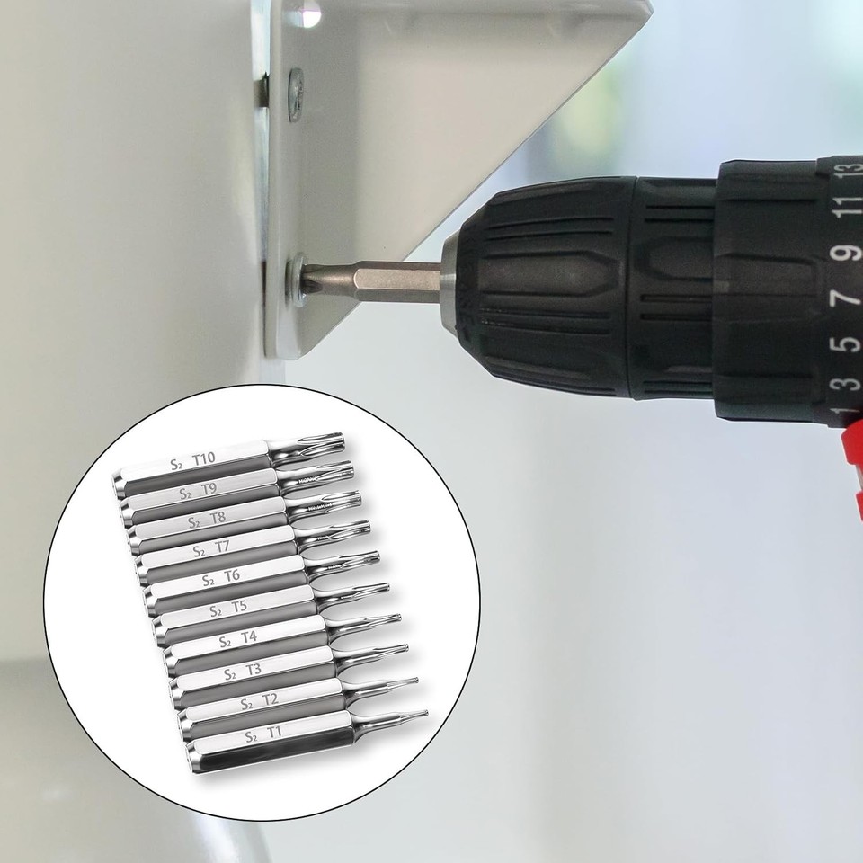 10PCS Security Torx Bit Set, Precision Torx Bit Set T1 - T10 Miniature ...