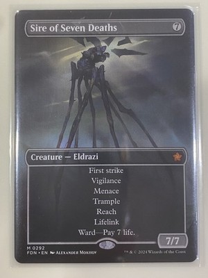 MTG Sire of Seven Deaths Borderless Extended Foundations NM | eBay