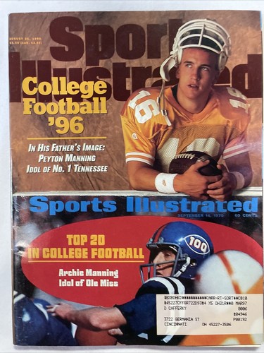 1996 August 26, Sports Illustrated Magazine, Peyton Manning (CP171) | eBay