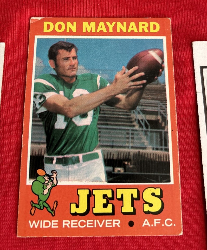 Jets Football Card Lot Don Maynard Emerson Boozer Richard Caster ...