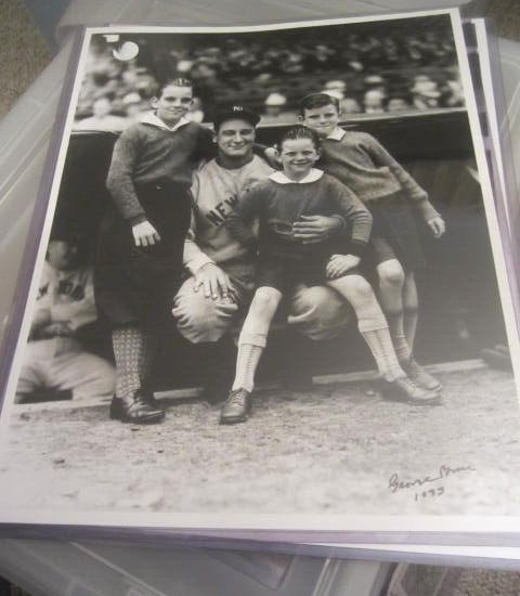 Lou Gehrig George Brace 11x14 Photo New York Yankees Baseball w/Kids ...